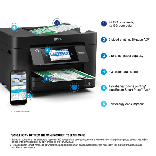 Epson WorkForce Pro WF-4820 Wireless Printer - Certified Refurbished | eBay