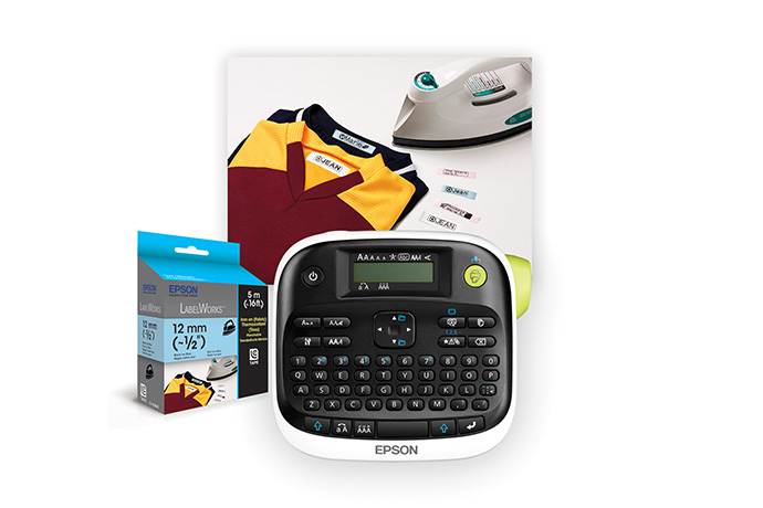 C51CB69160 | LabelWorks Iron-on Pack (Black-on-Blue) | Label | Printers ...