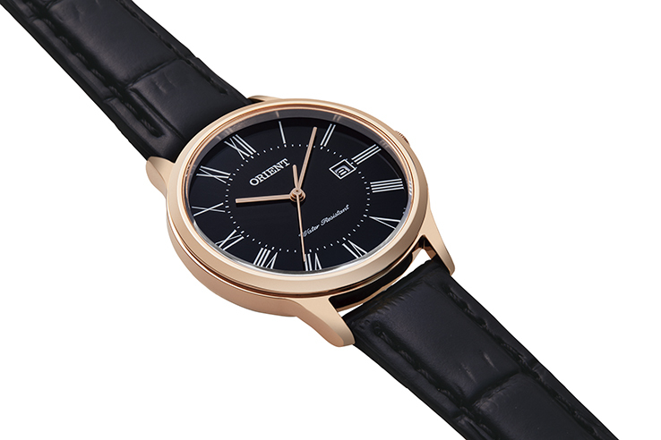 ORIENT: Quartz Contemporary Watch, Leather Strap - 30.0mm (RF-QA0007B ...